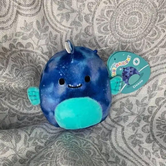 Squishmallows | Toys | Rare Squishmallow 5 Deezo The Blue Tiedye Angler ...